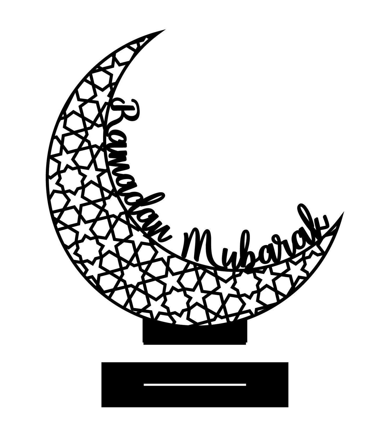 Islamic Wooden Signs Freestanding Ramadan Mubarak Sign Ramadan - Etsy