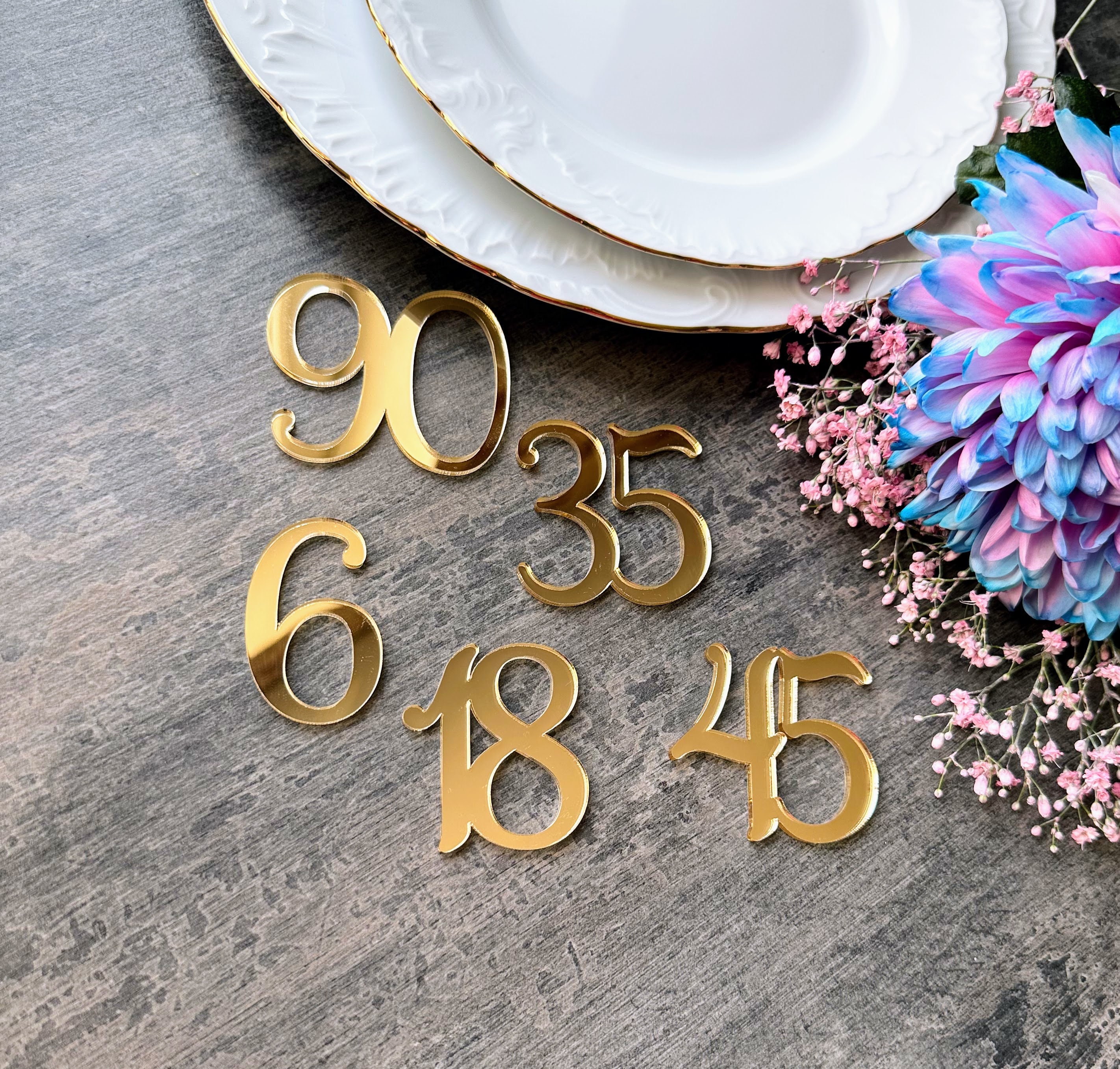 Acrylic Numbers Custom Number Craft Lasercut Numbers Wedding Numbers ...