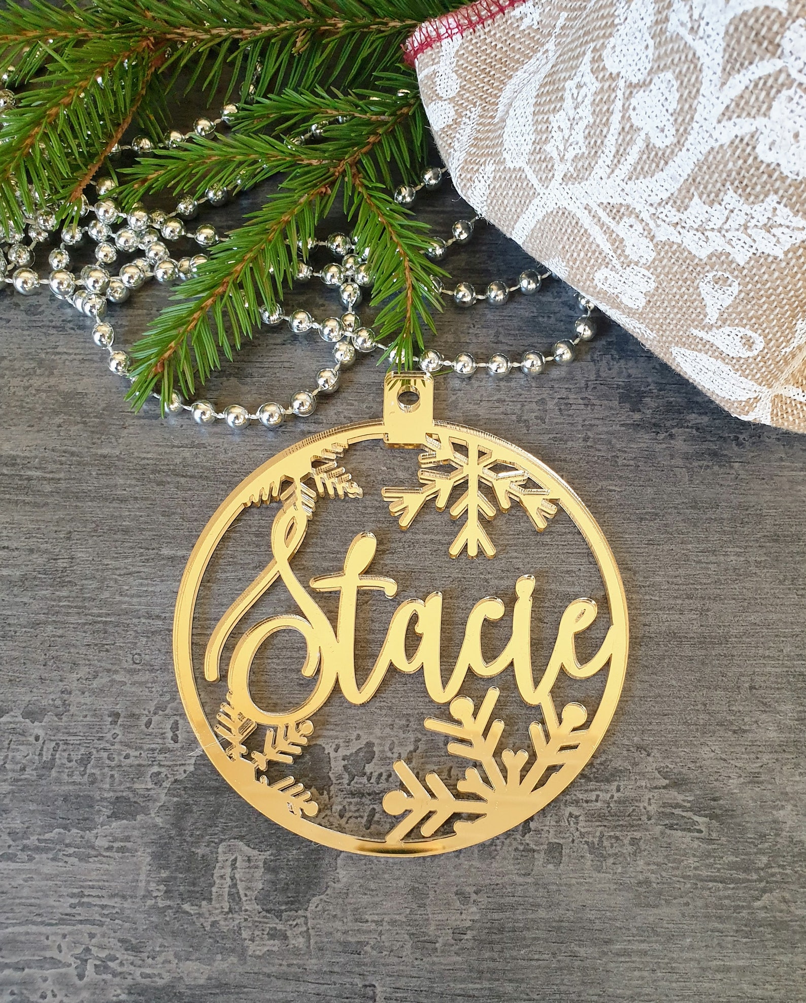 Custom Christmas Baubles Personalized CHRISTMAS Pendants in | Etsy