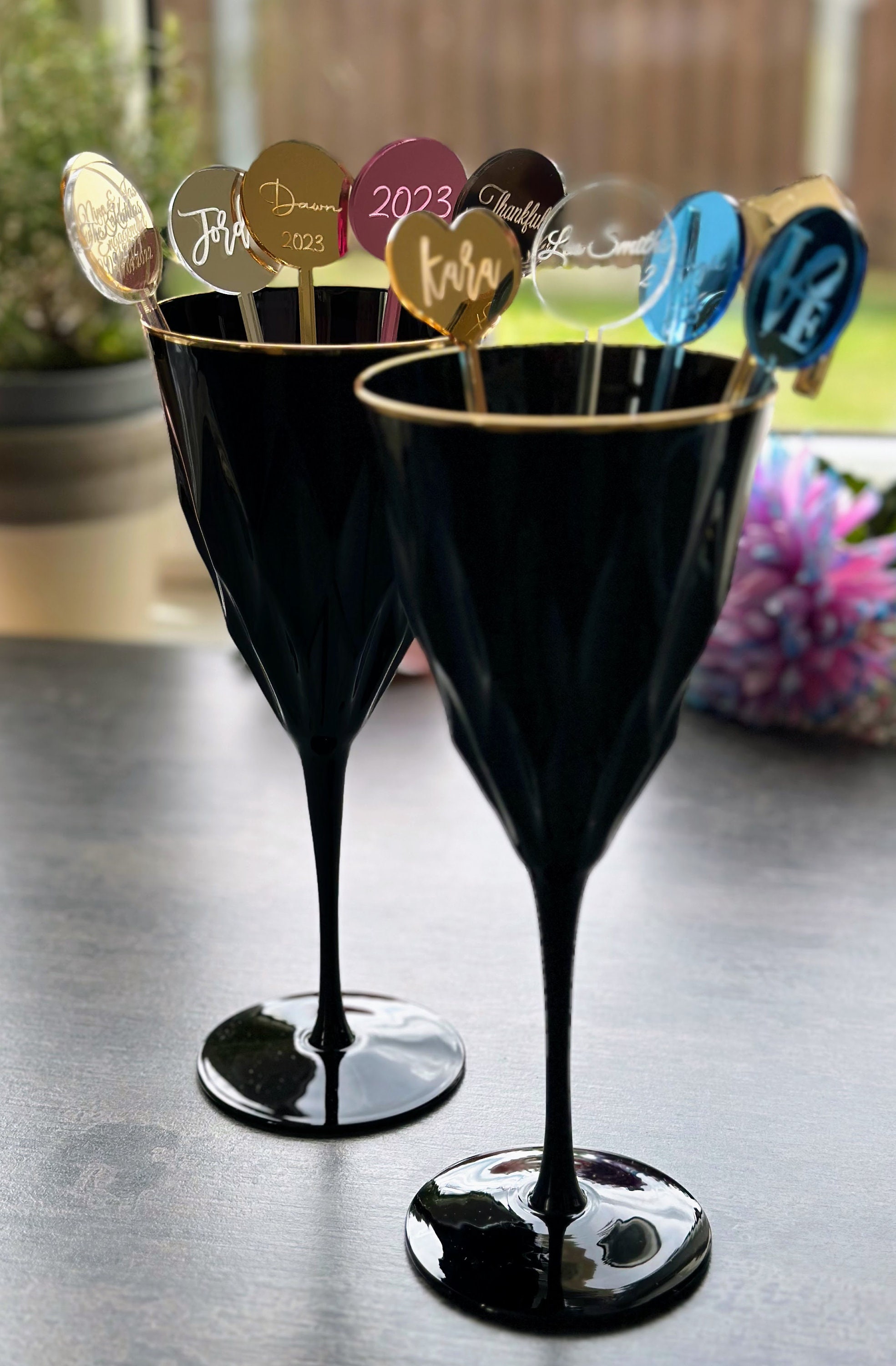 Custom Design Wedding Drink Stirrers Family Logo Drink Stirrers Custom ...