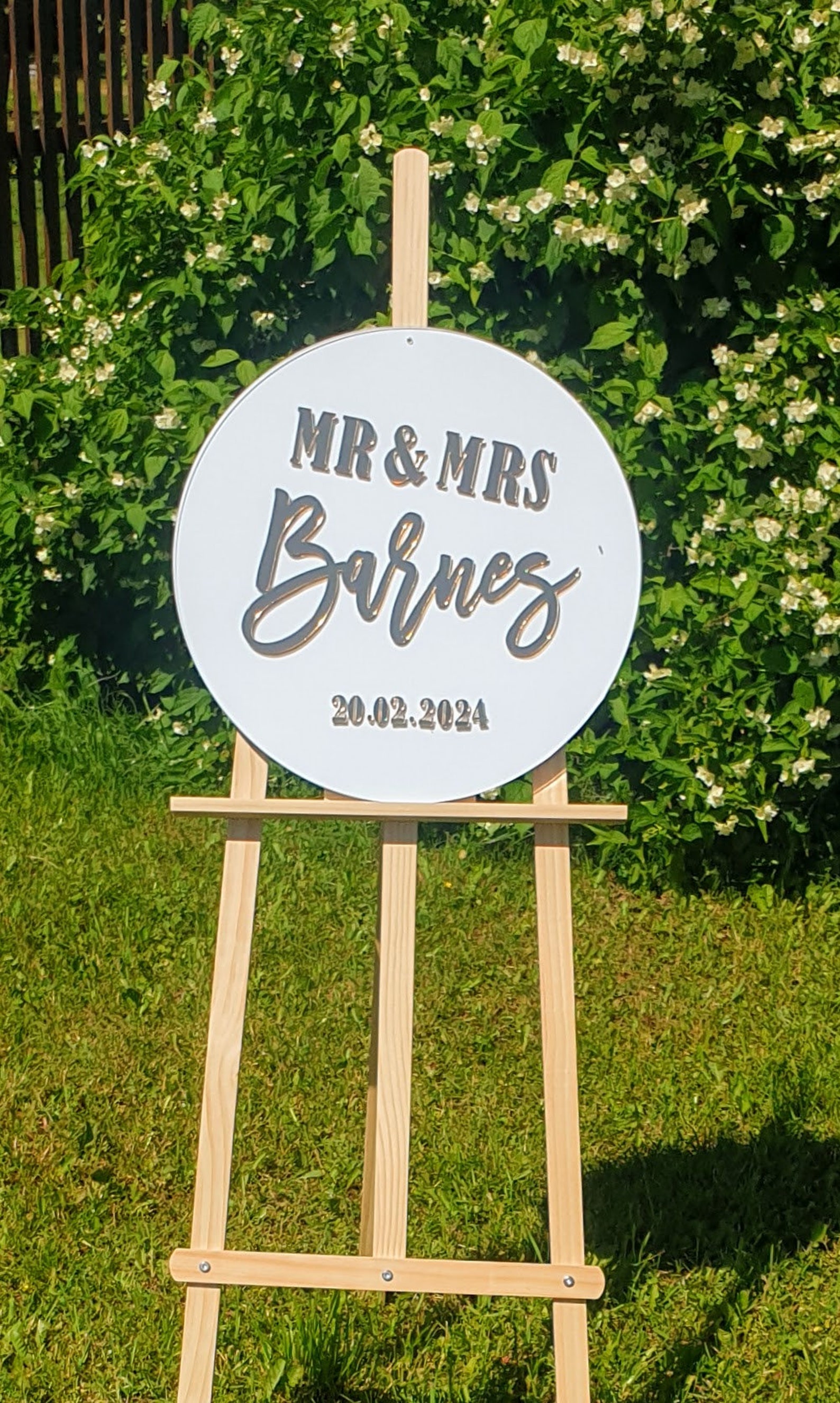 Round Wedding Welcome Sign Ceremony Welcome Sign Acrylic | Etsy