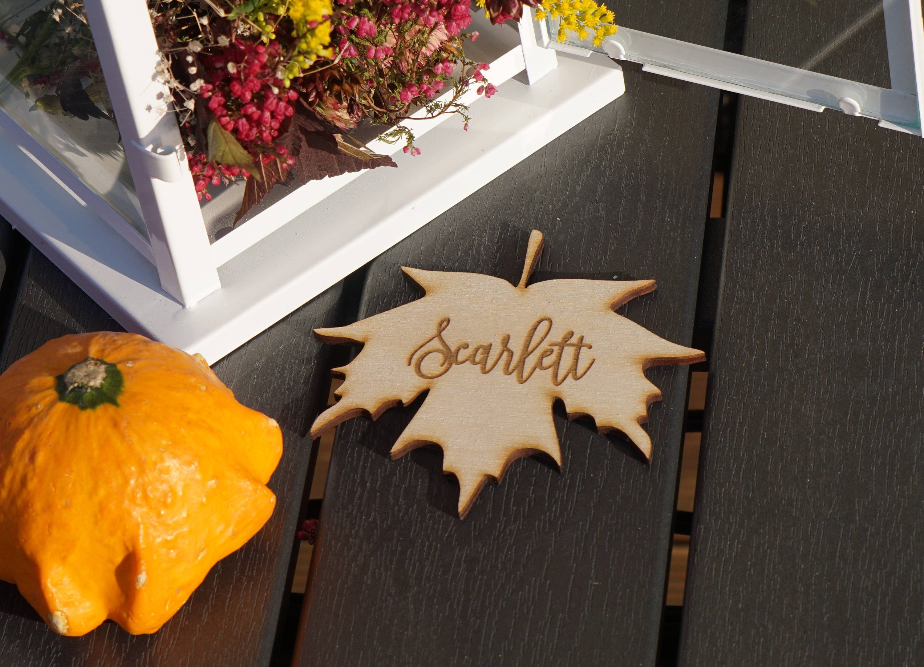 Maple Leaves Place Cards Thanksgiving Place Cards Laser Cut - Etsy