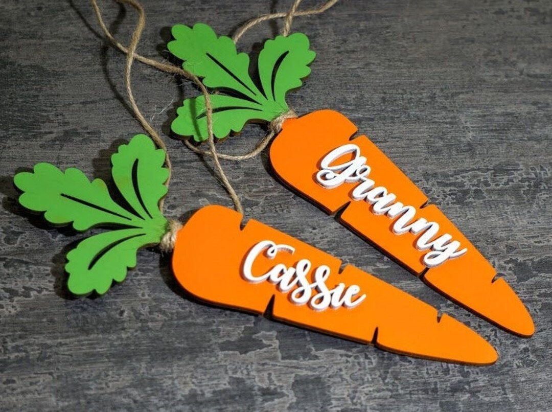 Custom Easter Basket Tags Easter Carrot Tags Personalised Carrot Easter ...