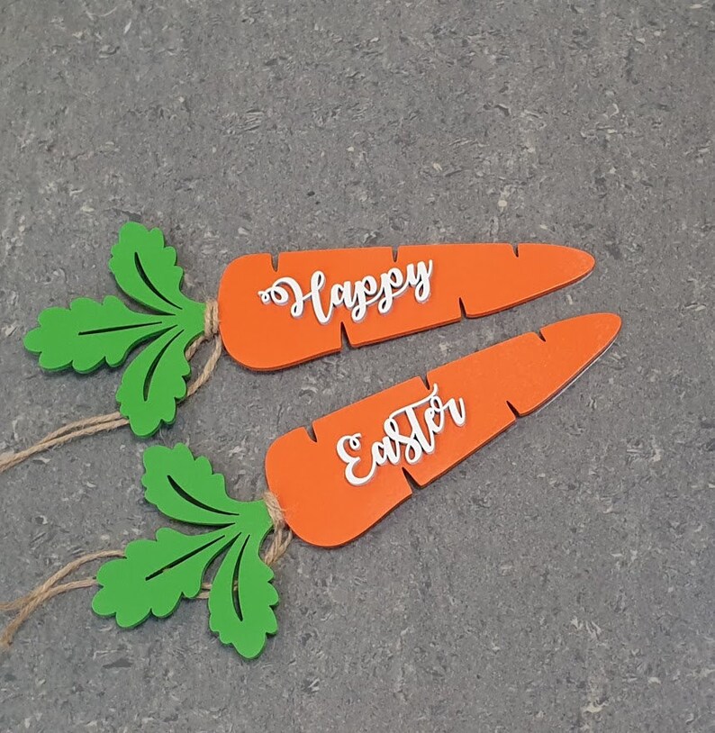 Custom Easter Basket Tags Easter Carrot Tags Personalised | Etsy