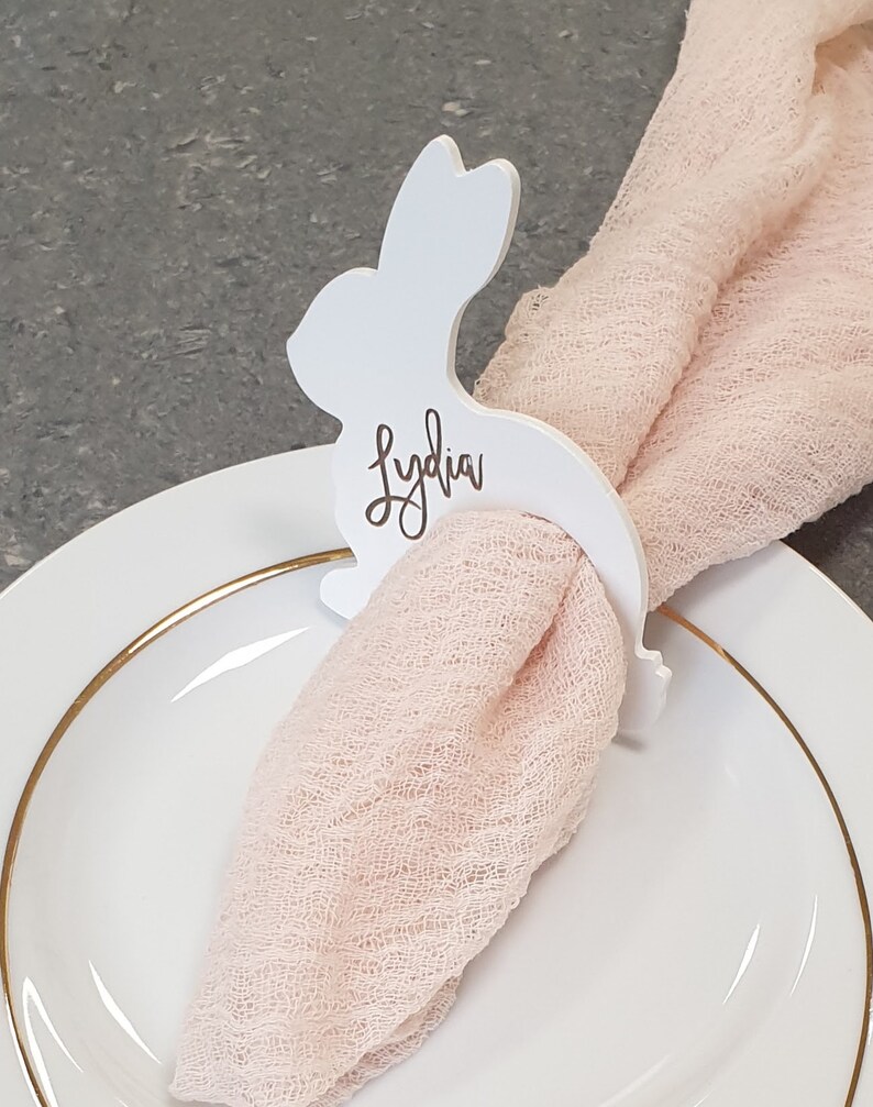 Easter Napkin Rings Rabbit Napkin Rings for Easter Bunny Place - Etsy