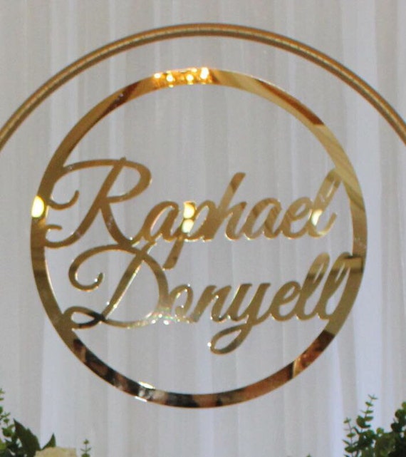 48 cm wooden circle with names Reception Decor circle Custom | Etsy