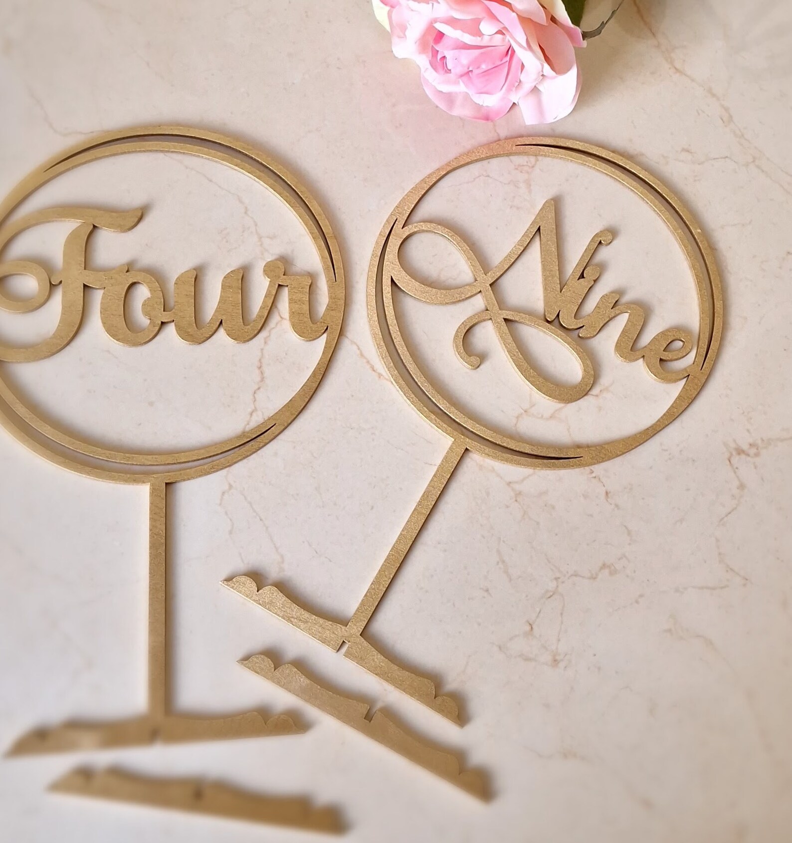 FREE STANDING NUMBERS Wood Table Numbers Wedding Round Table - Etsy