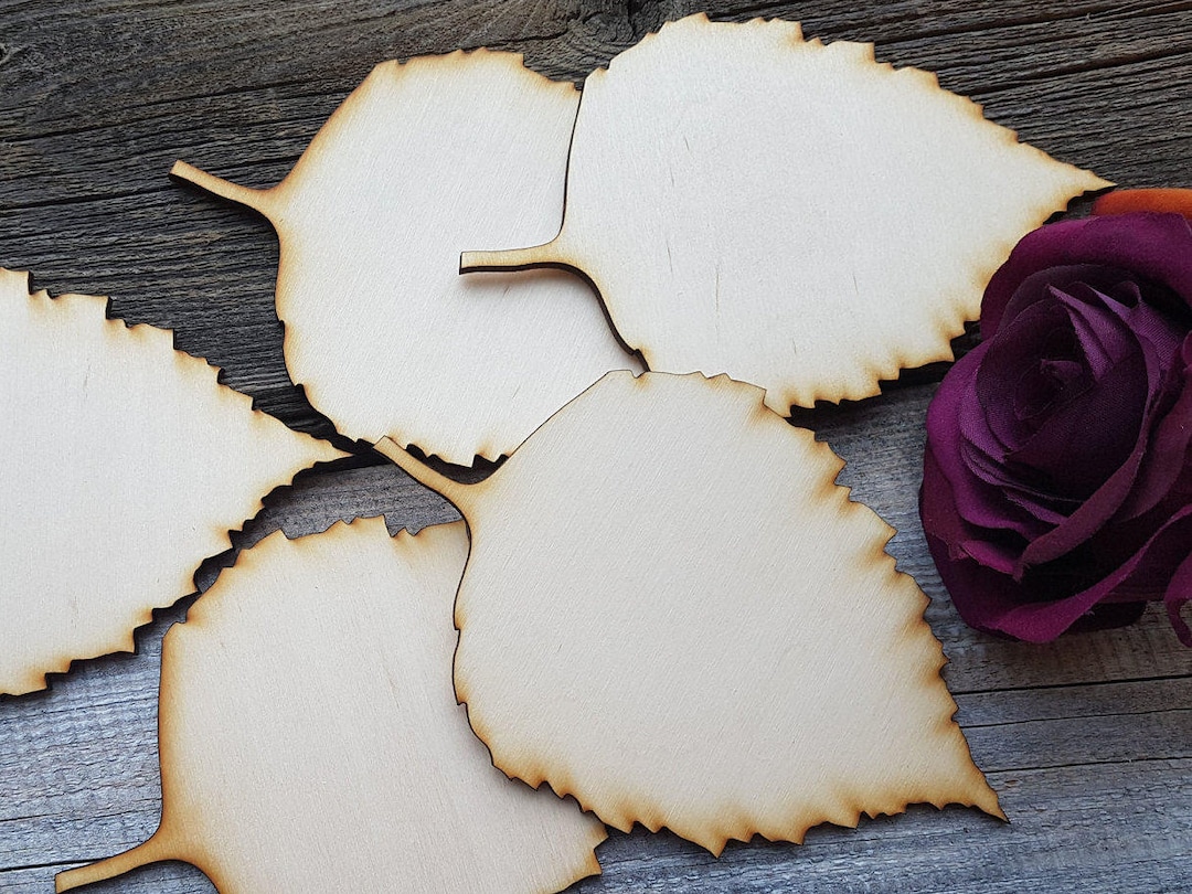3" Wood LEAF WEDDING DECOR Large Wooden Leaves High Quality Birch ...