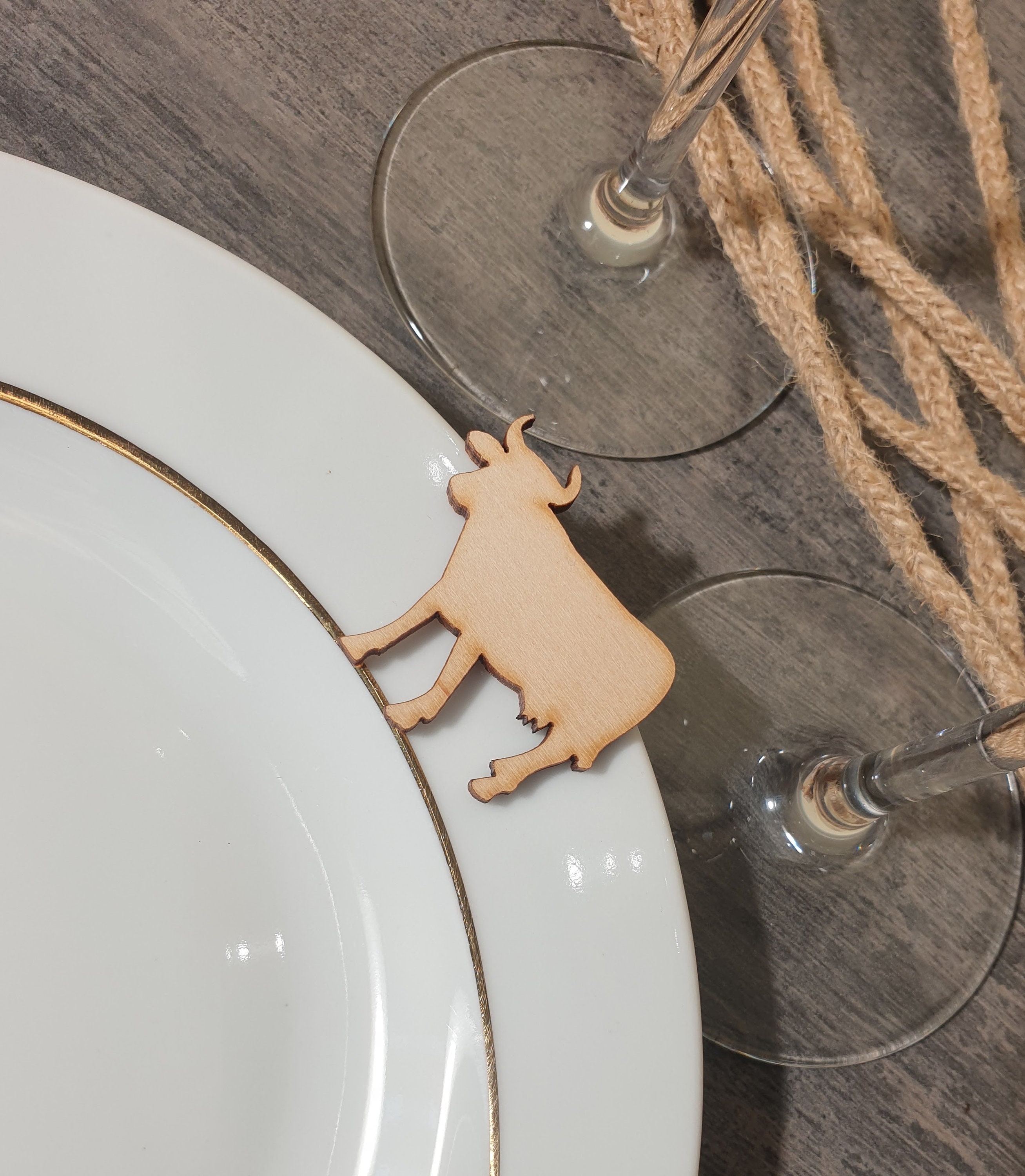 Meal Choice Stickers Meal Place Marks Wedding Food Choice Marks Wood ...