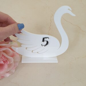 Swan Center Pieces for Wedding Swan Table Numbers Acrylic Table Numbers ...