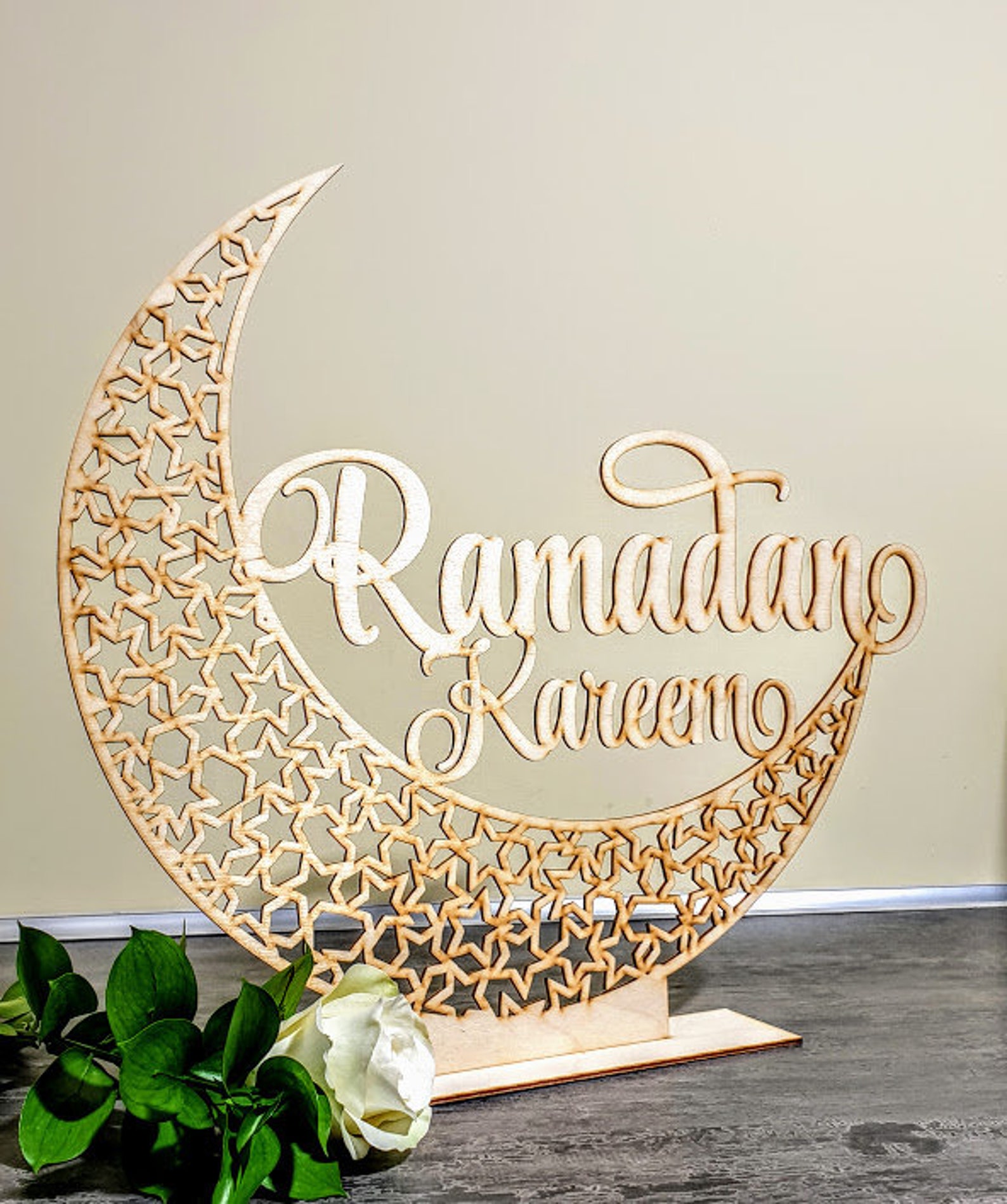 Freestanding Ramadan Mubarak Moon Sign Ramadan Kareem Sign | Etsy