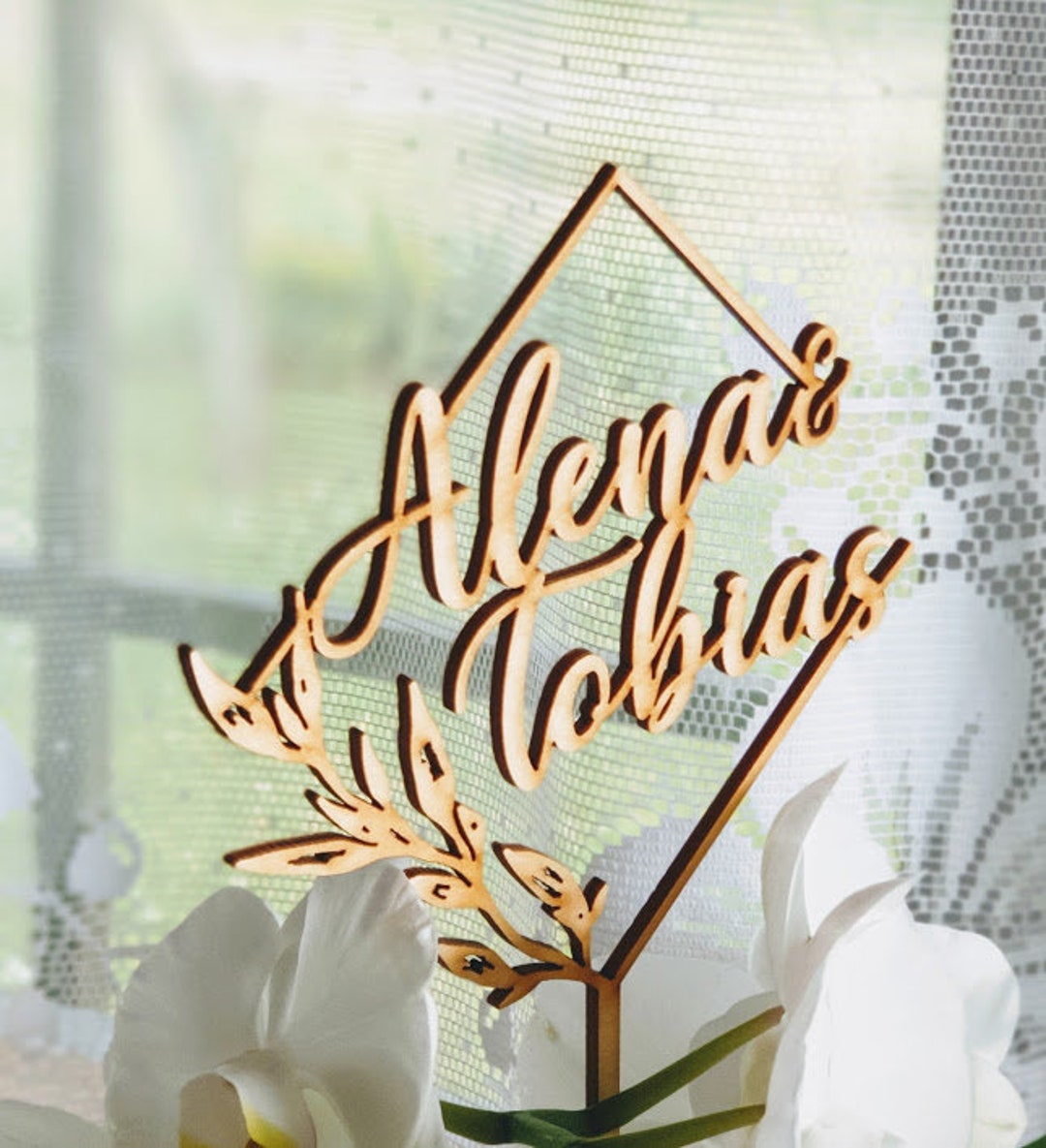 Cake Topper Wood Cake Topper Laser Cut Wedding Signs Custom - Etsy