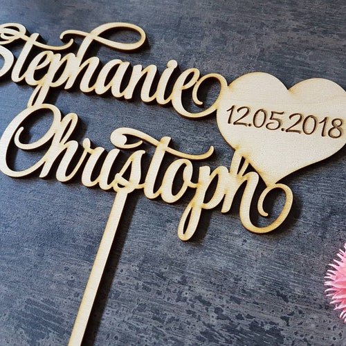 Cake Topper Wood Cake Topper Laser Cut Wedding Signs Custom - Etsy