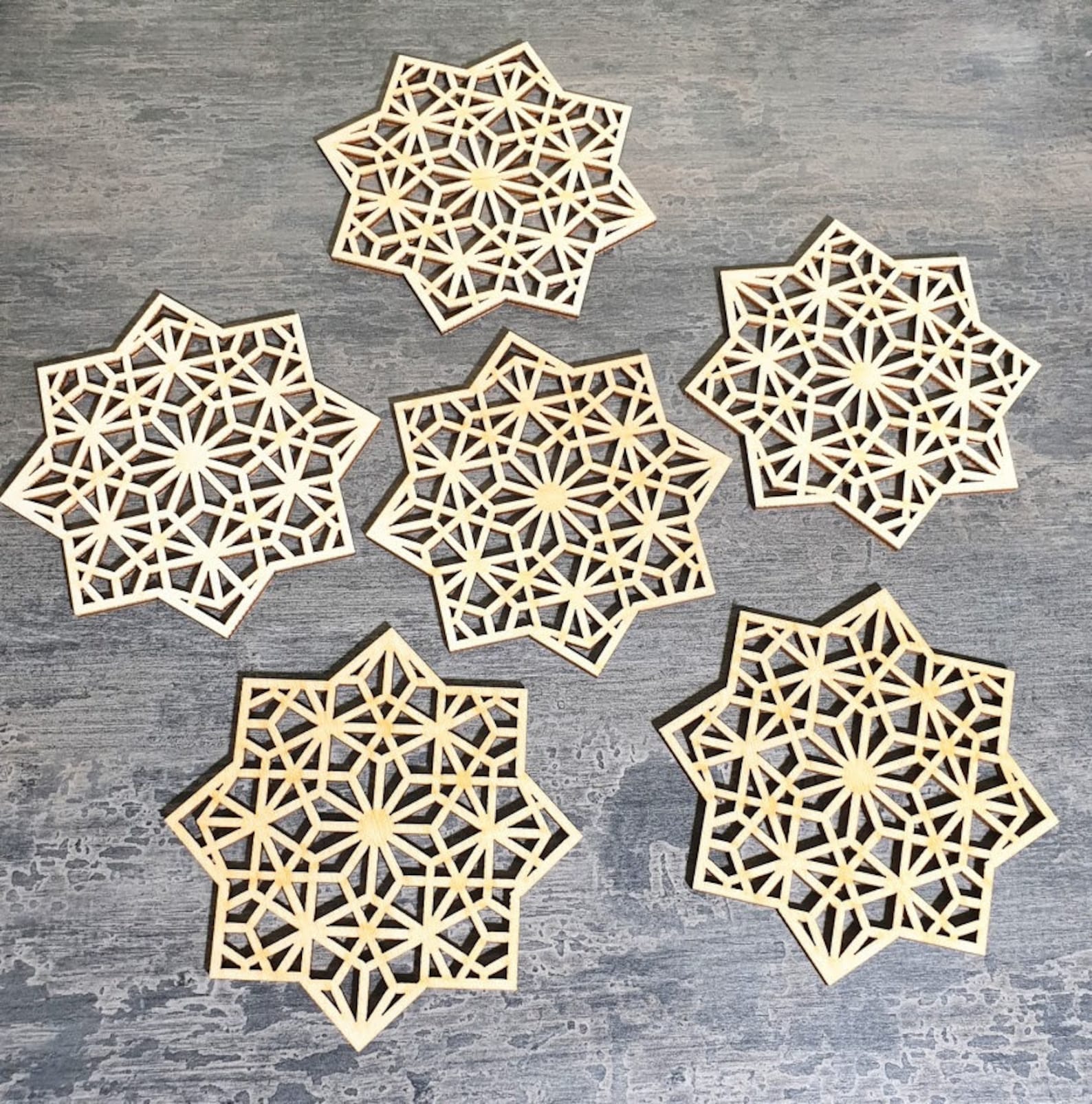 Arabic Pattern Coasters Wood Coasters Ramadan Decorations - Etsy