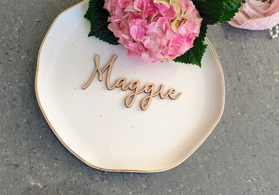 Birthday place cards Wedding place cards Laser Cut Names | Etsy