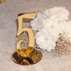 Gold Table Numbers Wedding Table Numbers Table Decoration 4" Gold ...