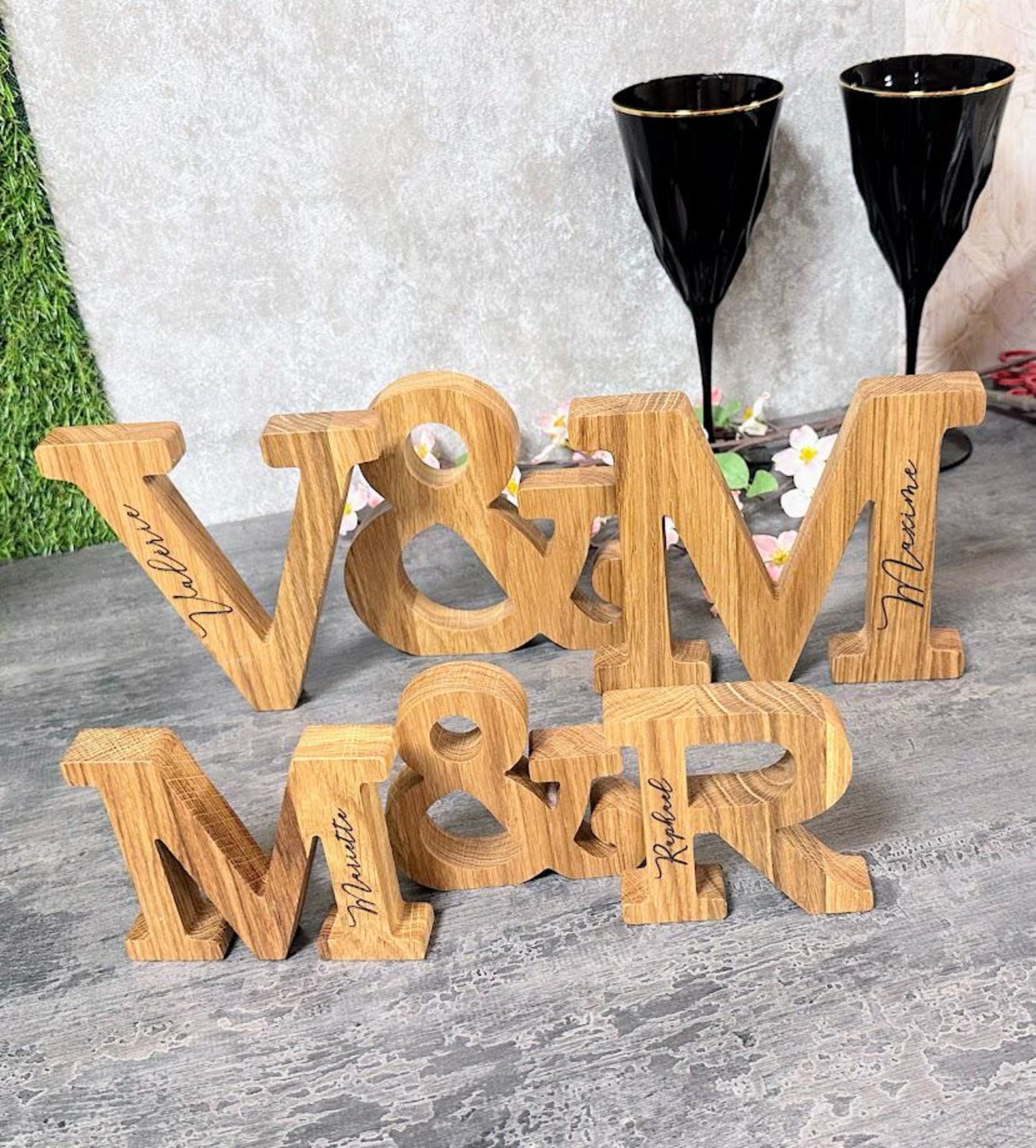 Freestanding Wedding Letter Freestanding Letters Wooden Wedding Letter ...