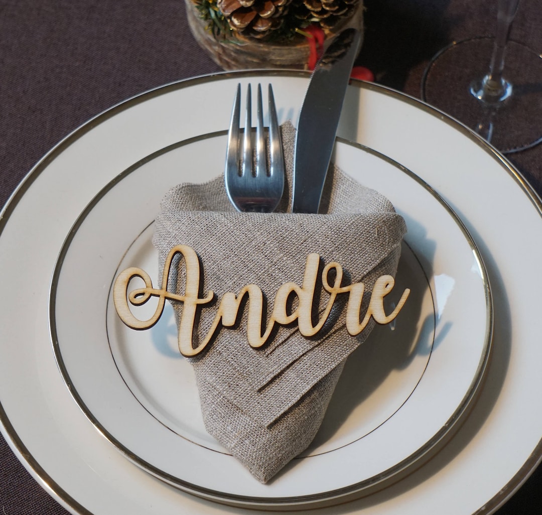 CHRISTMAS Place Cards Christmas Table Decoration Personalized Holiday ...