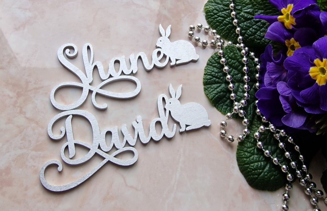 Mini Easter Bunny Tags Rabbit Cards Easter Place Cards Bunny Place ...