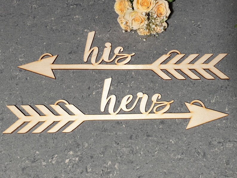 His and Hers Wedding Signs, His and Hers Signs Chair Signs, Wedding ...