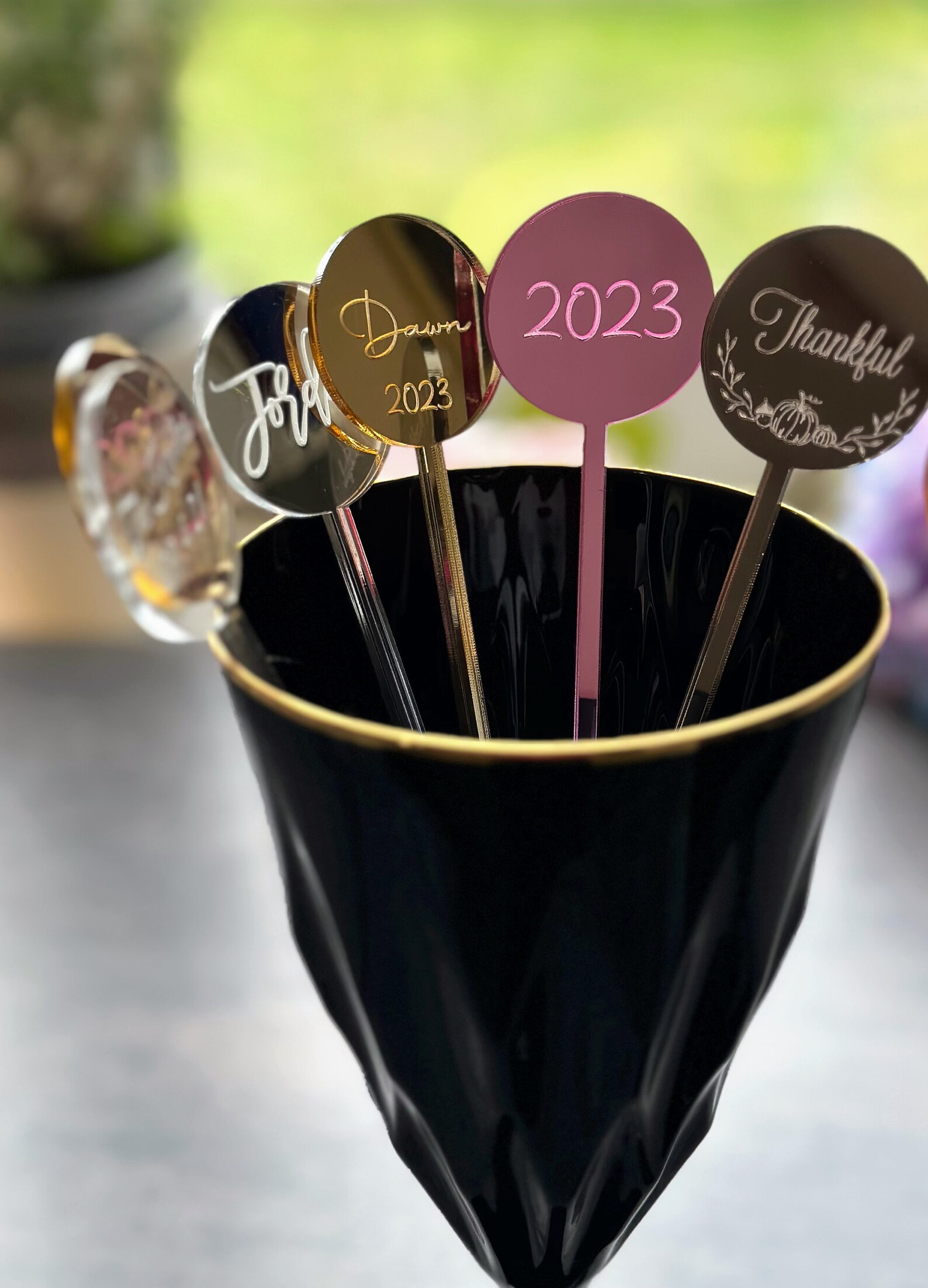 Custom Design Wedding Drink Stirrers Family Logo Drink Stirrers Custom ...