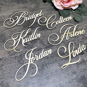 Wood Wedding Place Cards Laser Cut Name Signs Place Wedding Place Cards ...