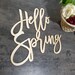 Hello Spring Script Word Cutout Wood Lettering Spring Wreath Supplies ...