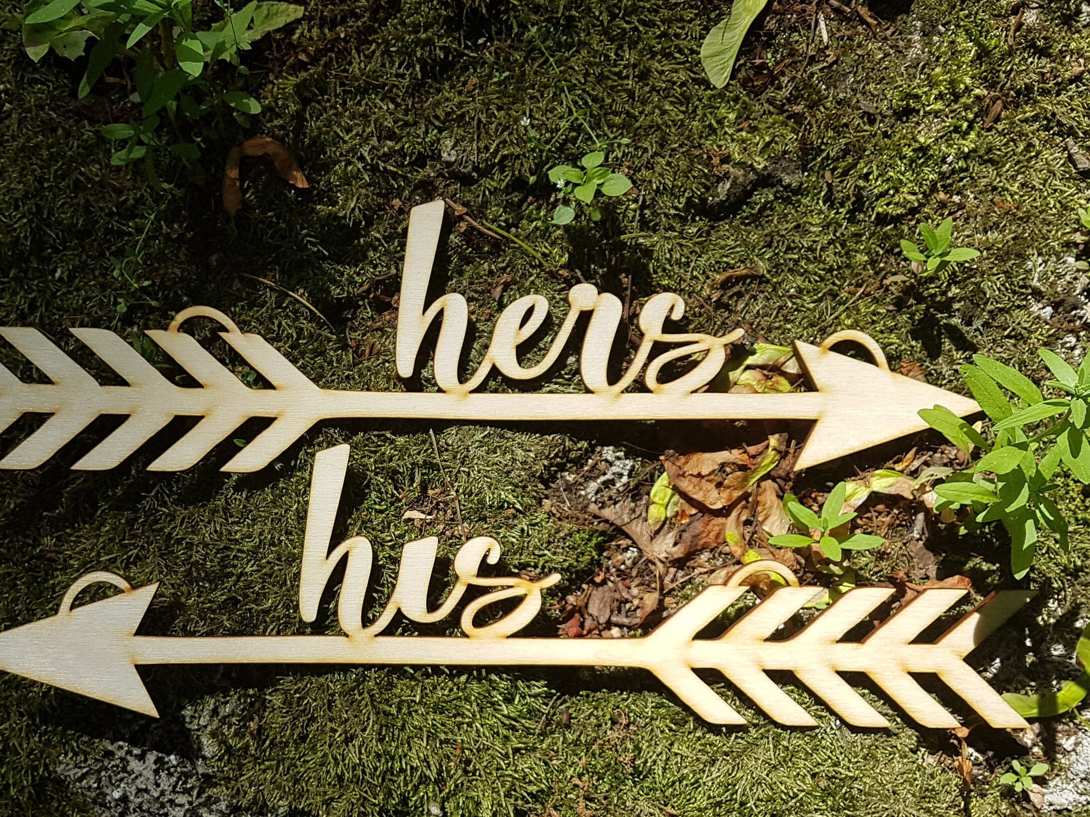 His and Hers wedding signs His and Hers signs Chair signs | Etsy