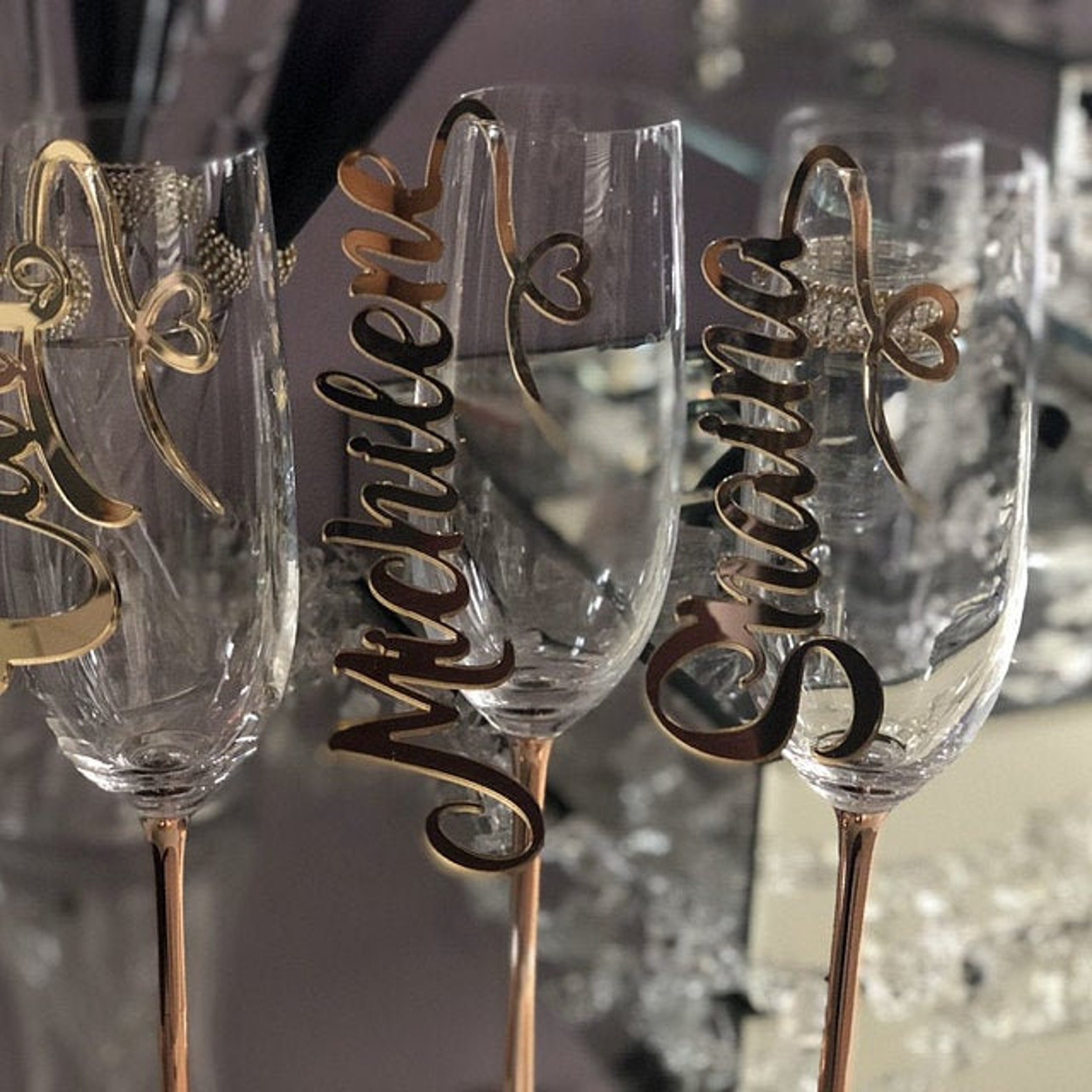 Birthday Place Cards Wedding Place Cards Laser Cut Names With a Decor ...