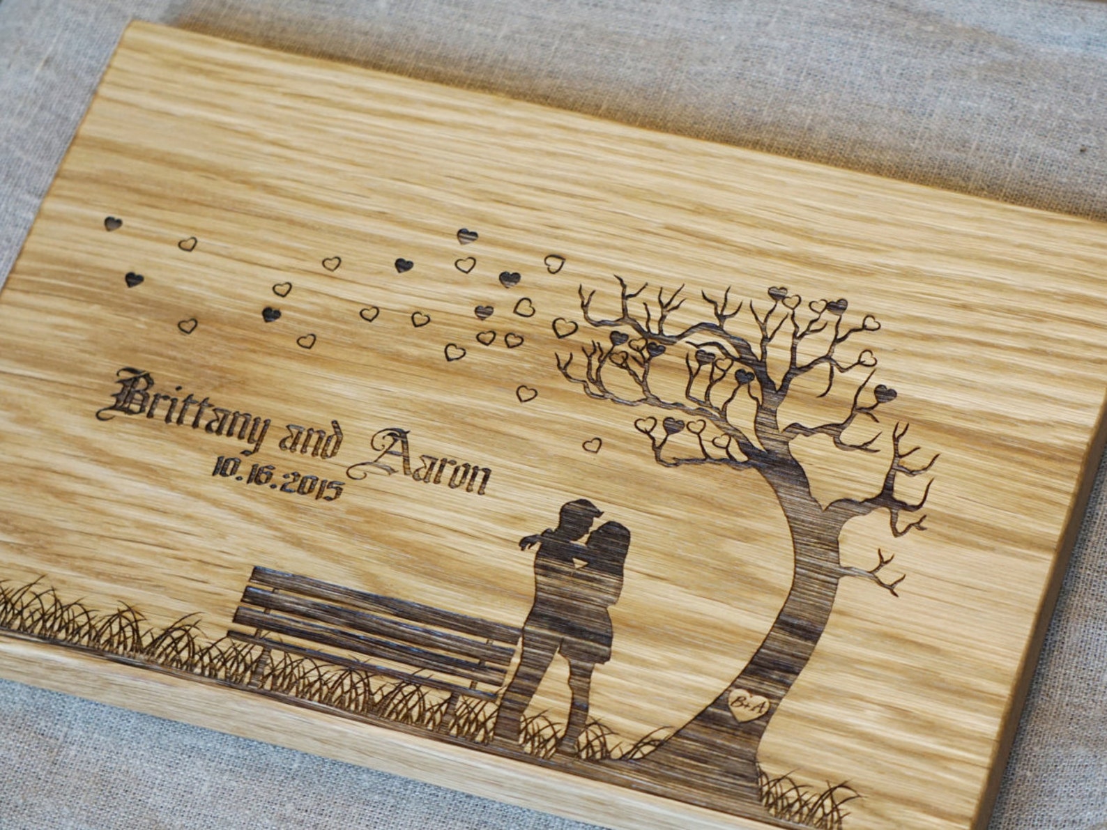 Wedding Custom Cutting Board Personalized Love Tree Cutting Board ...