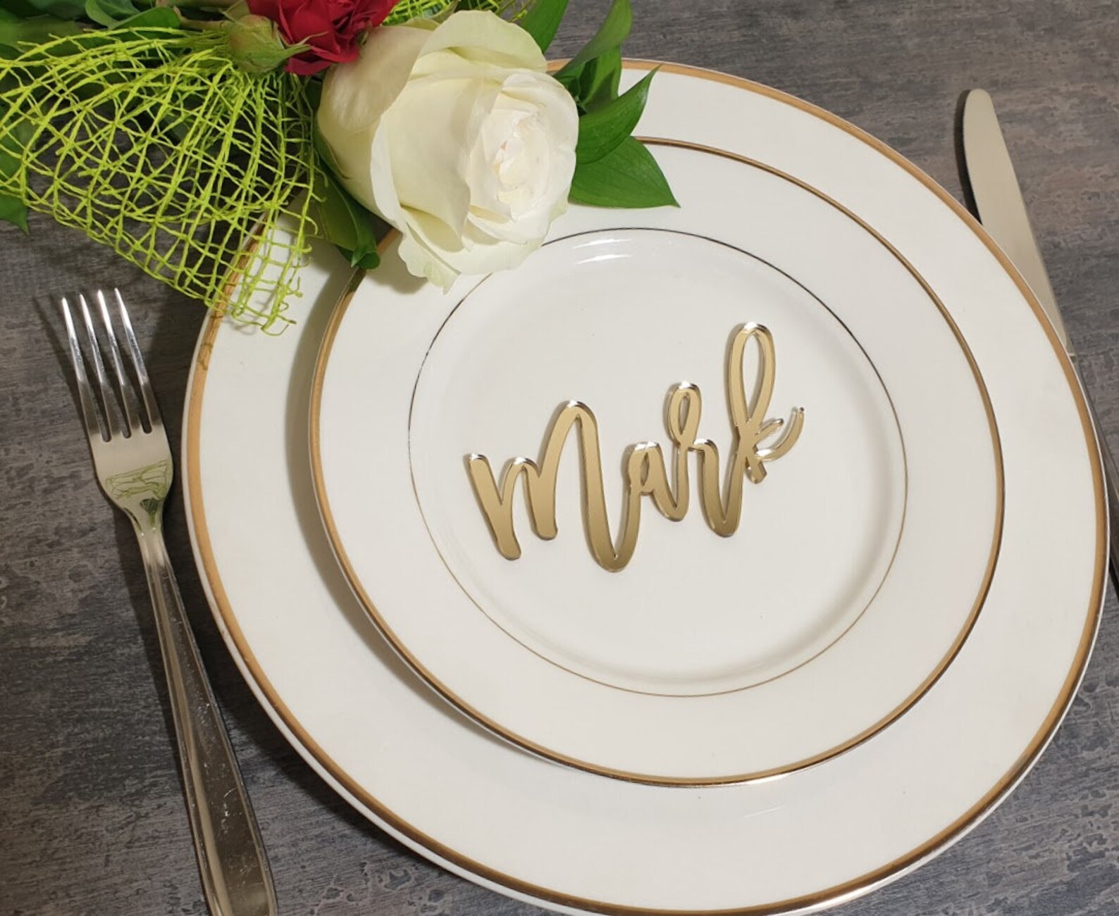 Gold Place cards Wedding place cards Laser Cut Names Custom | Etsy