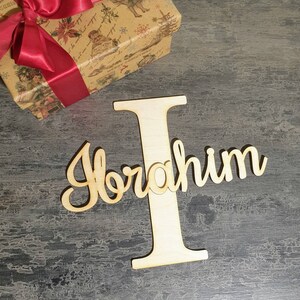 Big Letter With Name Sign Custom Name Sign With Initial Personalized ...