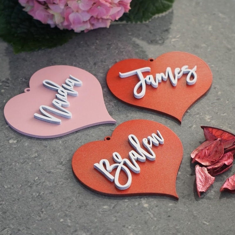 Heart Place Card - Etsy