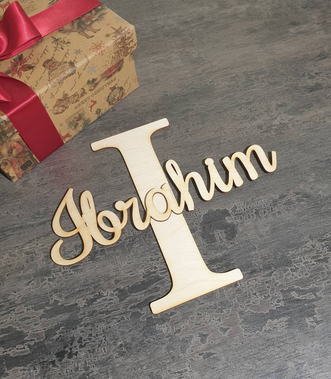 Big Letter With Name Sign Custom Name Sign With Initial Personalized ...