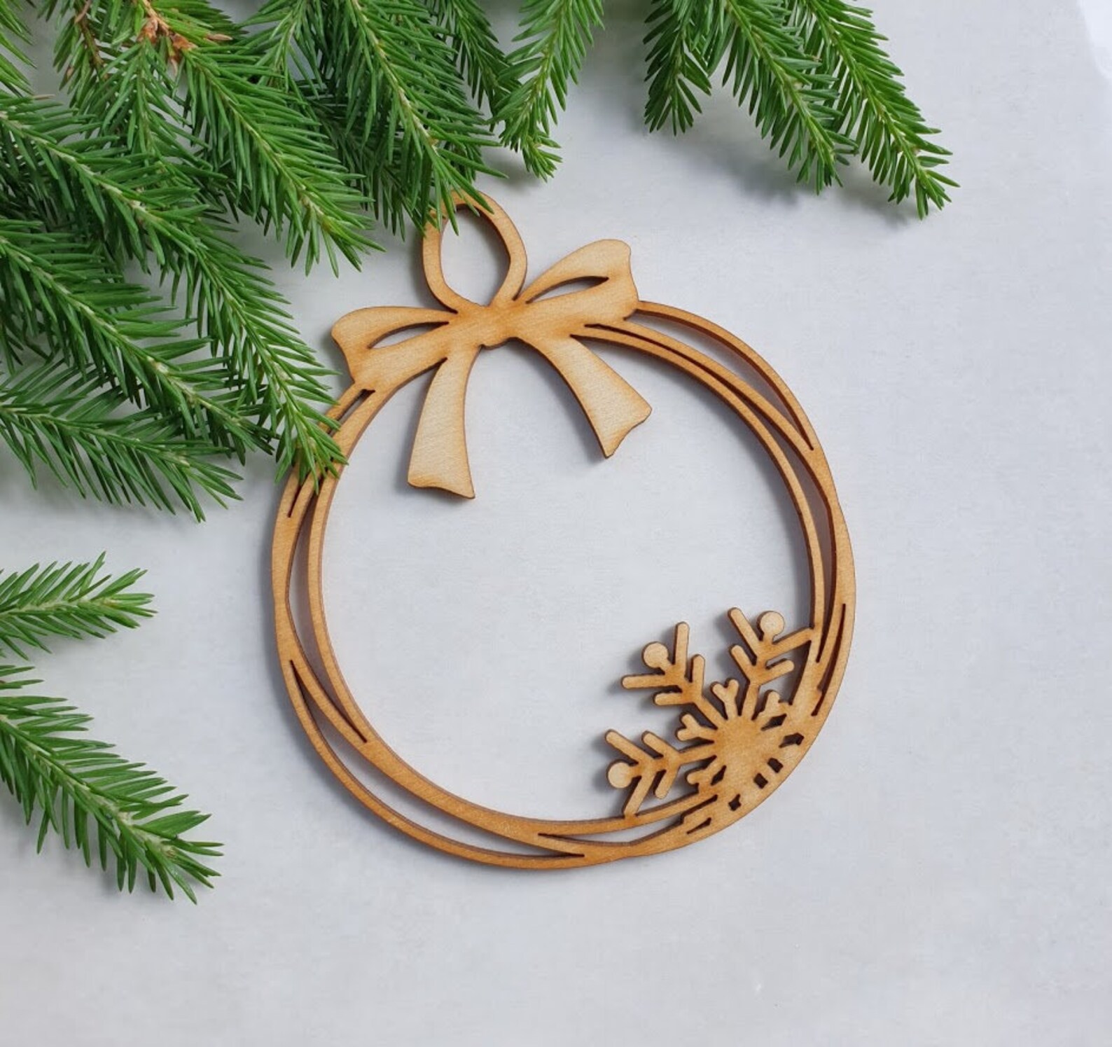 CHRISTMAS Snowflake Custom Snowflake Wood Christmas Baubles | Etsy