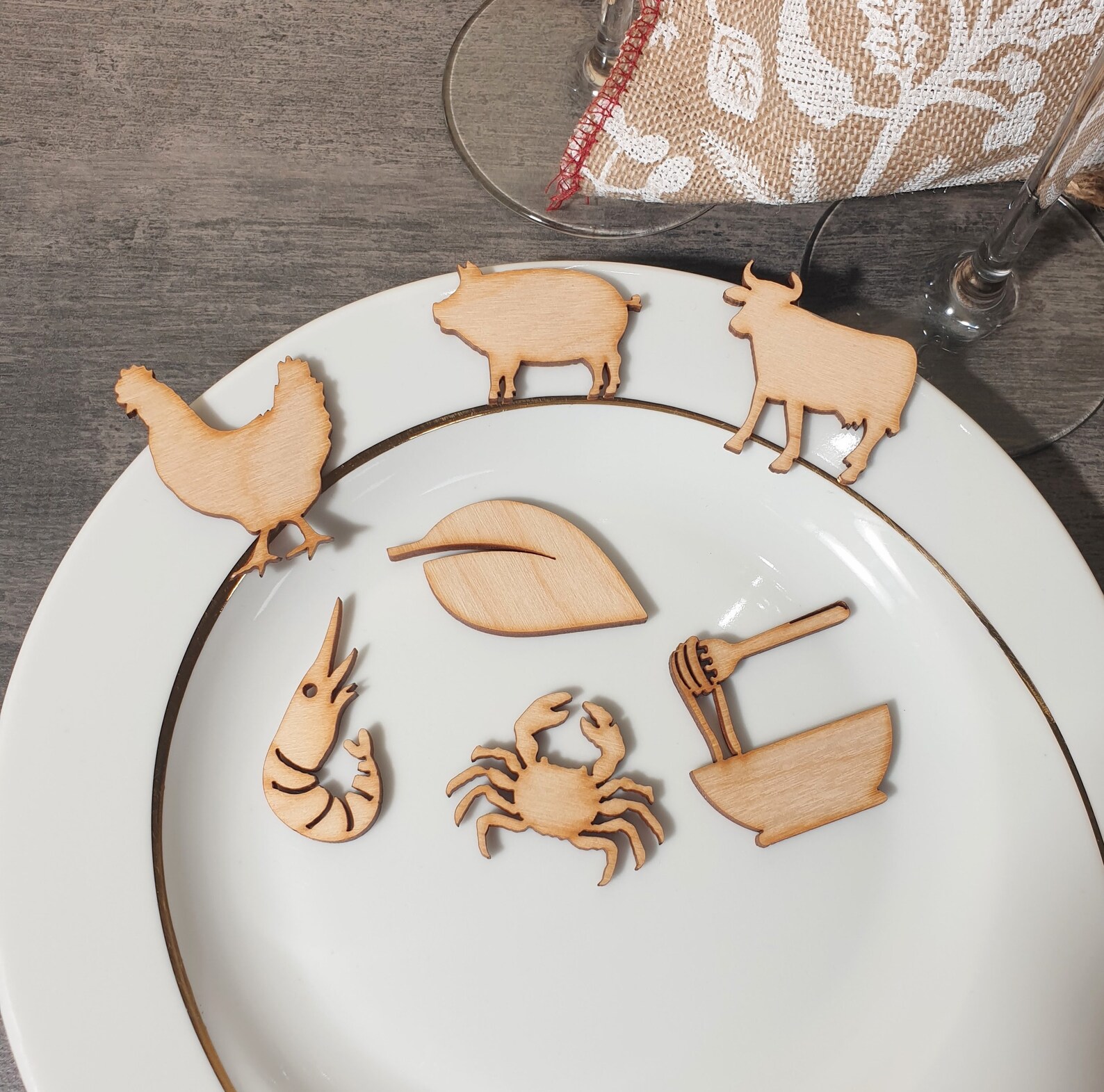 Meal Choice Stickers Meal Place Marks Wedding Food Choice | Etsy