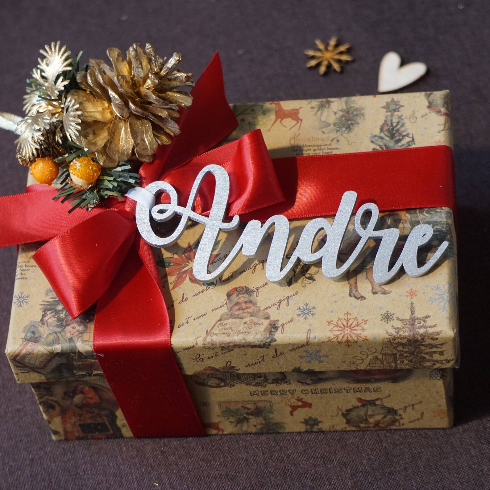 CHRISTMAS Gift Tags With Name Laser Cut Names CUSTOM CHRISTMAS | Etsy