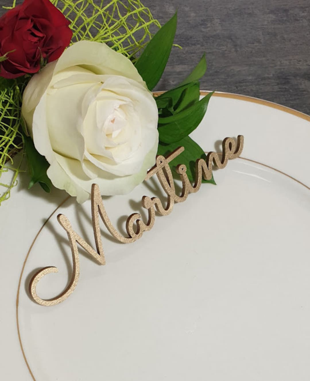 Wood Place Cards Laser Cut Name Sign Place Wdding Place Cards Setting ...