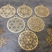 Christmas Baubles 3 in or 4 in Wood Snowflake Wood Snowflake Ornaments ...