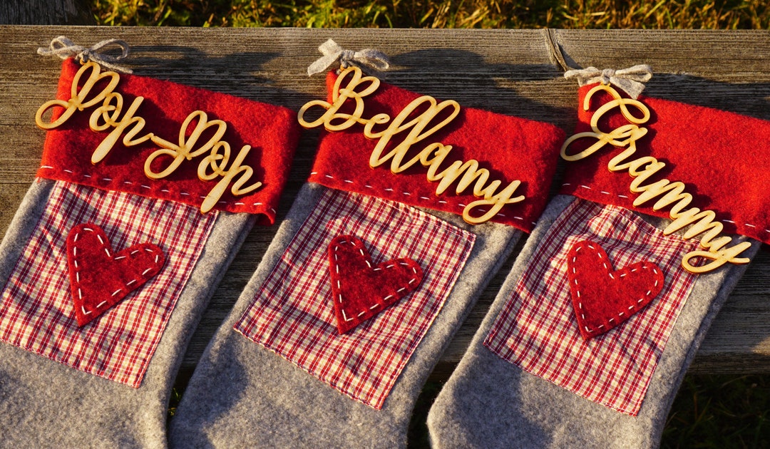 Christmas Stocking Personalized Tags Custom Christmas Stocking Tags ...