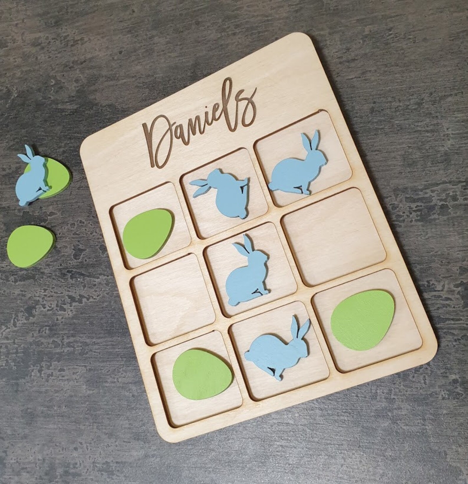 Custom Easter Tic Tac Toe Game Easter Game Personalised Easter | Etsy
