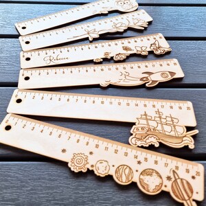 Personalized Wooden Ruler Custom Ruler Laser Cut Ruler Engraved Ruler ...