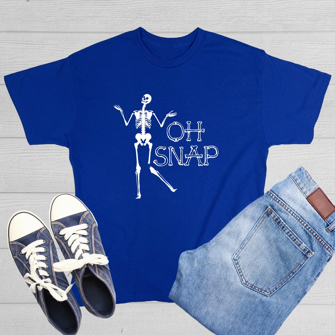 Oh Snap Skeleton Funny Goofy Halloween Spooky Skeletal Bones Infant Tee ...