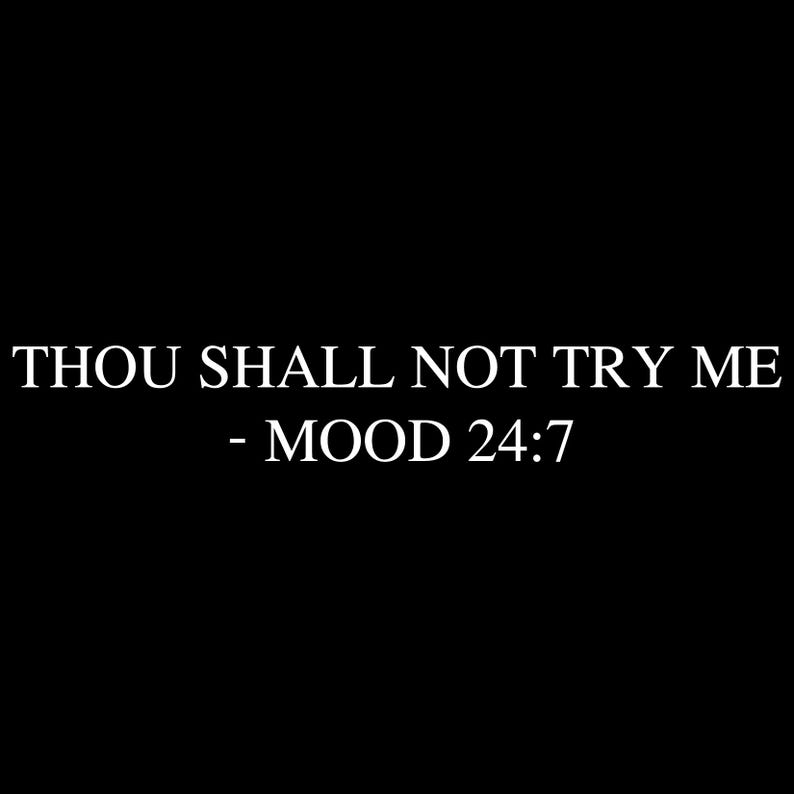 Thou Shall Not Try Me Long Sleeve Shirt - Sarcastic Humor Graphic Tee ...