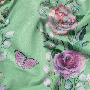 Pink Roses Watercolor Digital Flowers Seamless Pattern - Etsy