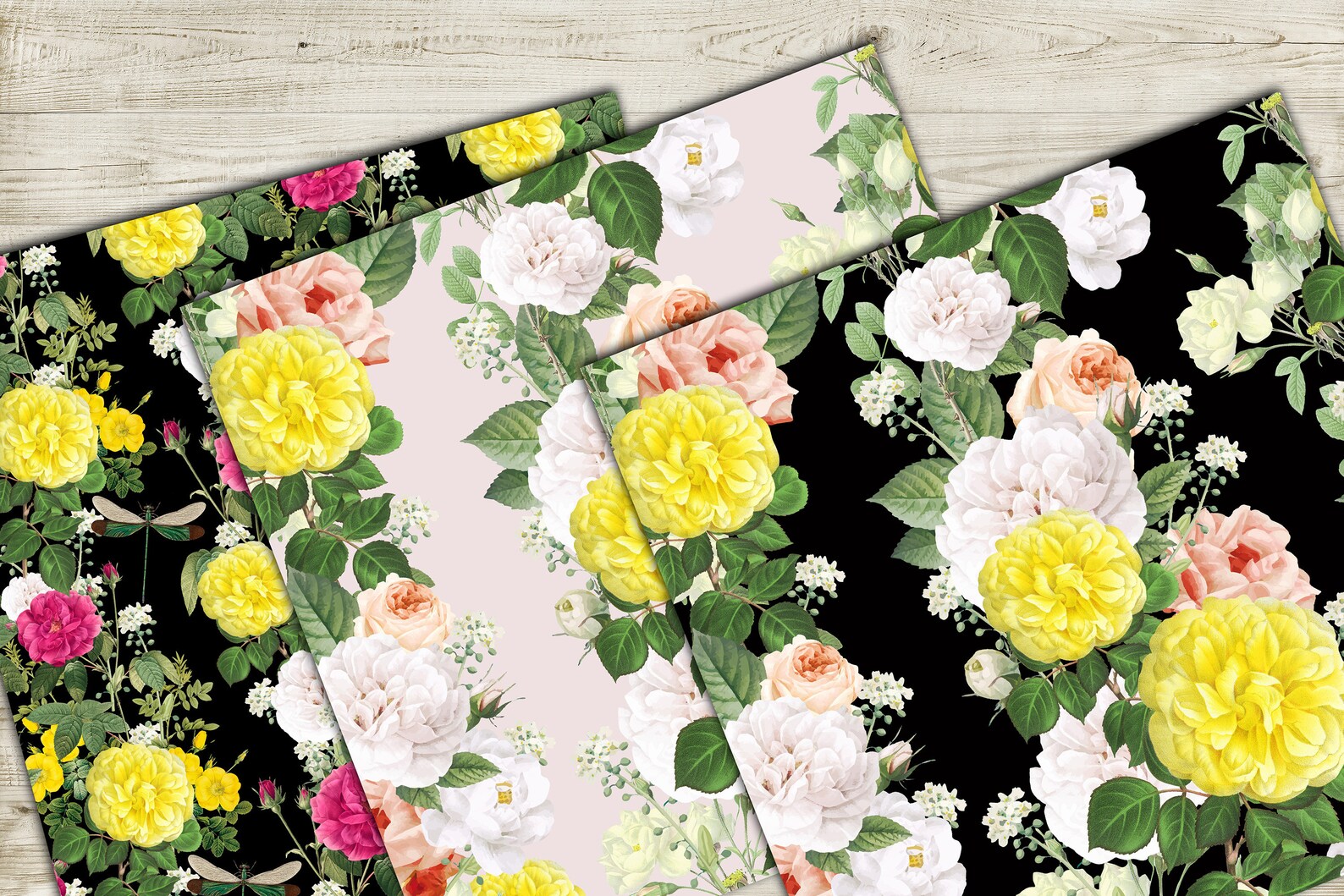 Peony Seamless Patterns Digital Paper Scrapbookingfloral - Etsy