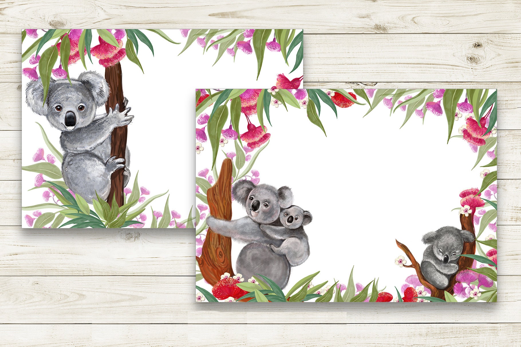 Cute Koalas Clipart Animal Clip Art PNG Australia Koalas - Etsy