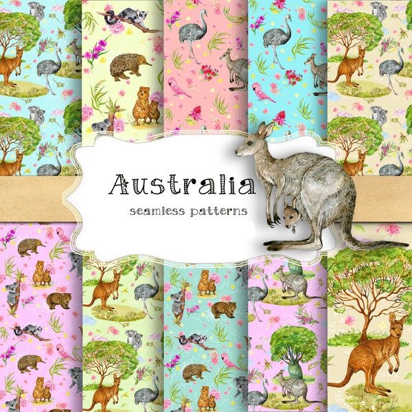 Kangaroo Watercolor - Etsy