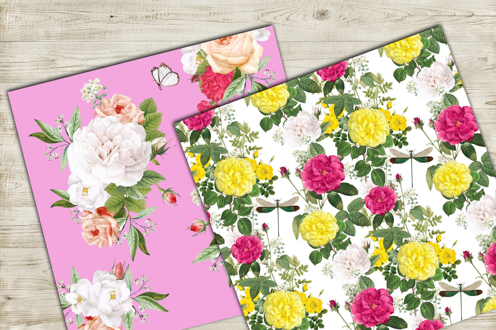 Peony Seamless Patterns Digital Paper Scrapbookingfloral - Etsy