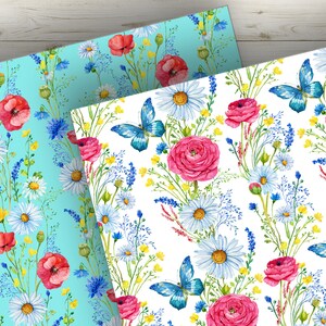 Daisy Patterns Seamless Floral Paper, Watercolor Floral , Seamless ...
